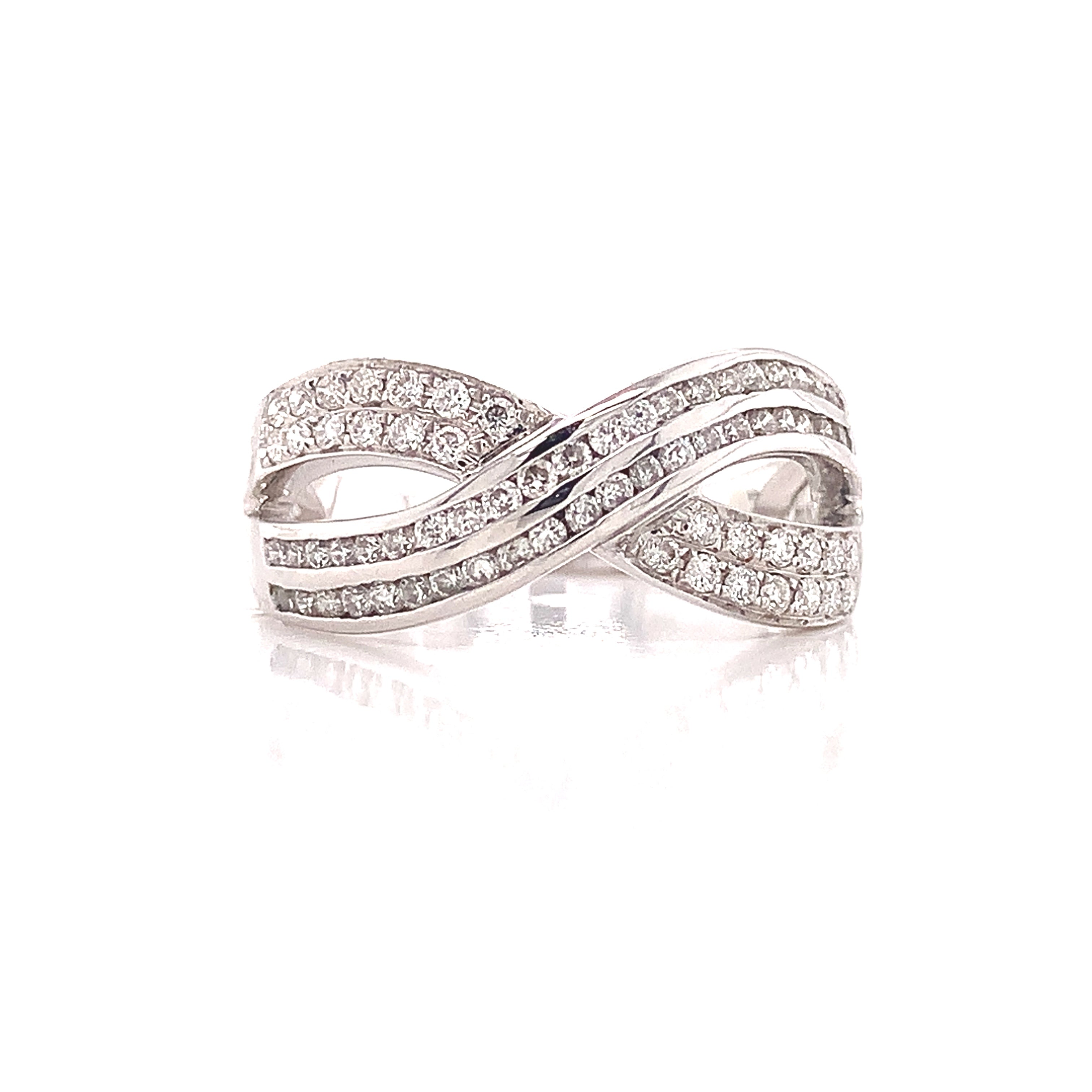 Diamond Swirl Ring | Just Gold Jewellery Sydney