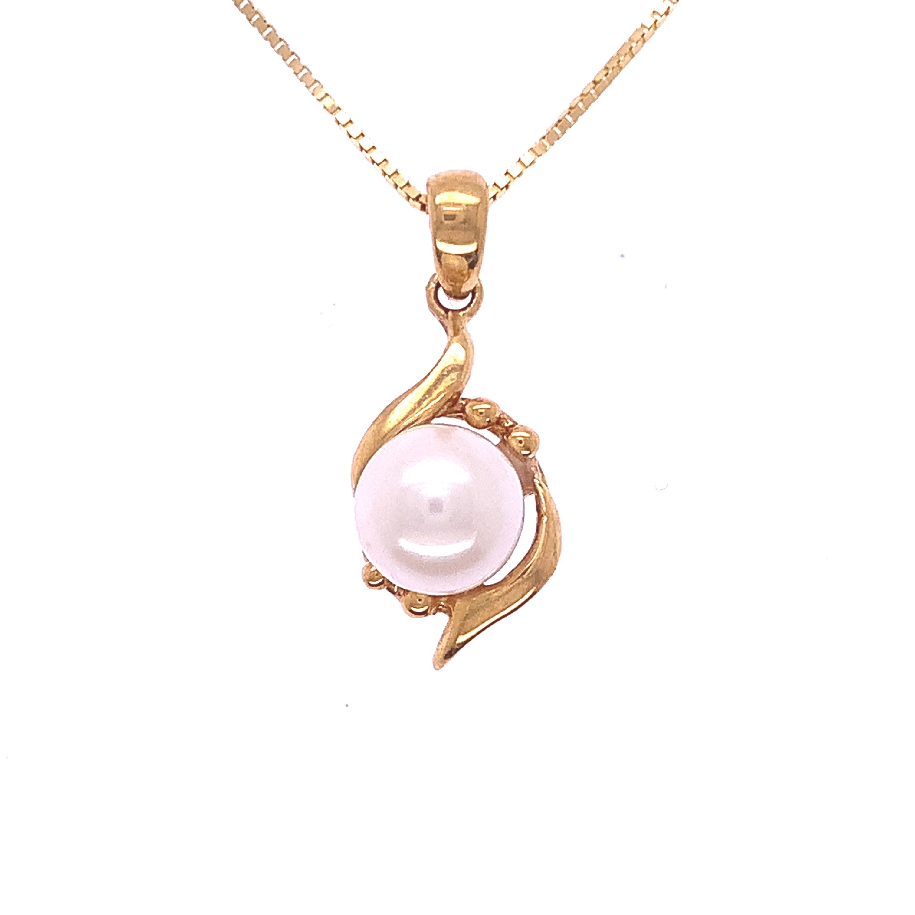 Yellow Pearl Embrace Pendant | Just Gold Jewellery Sydney