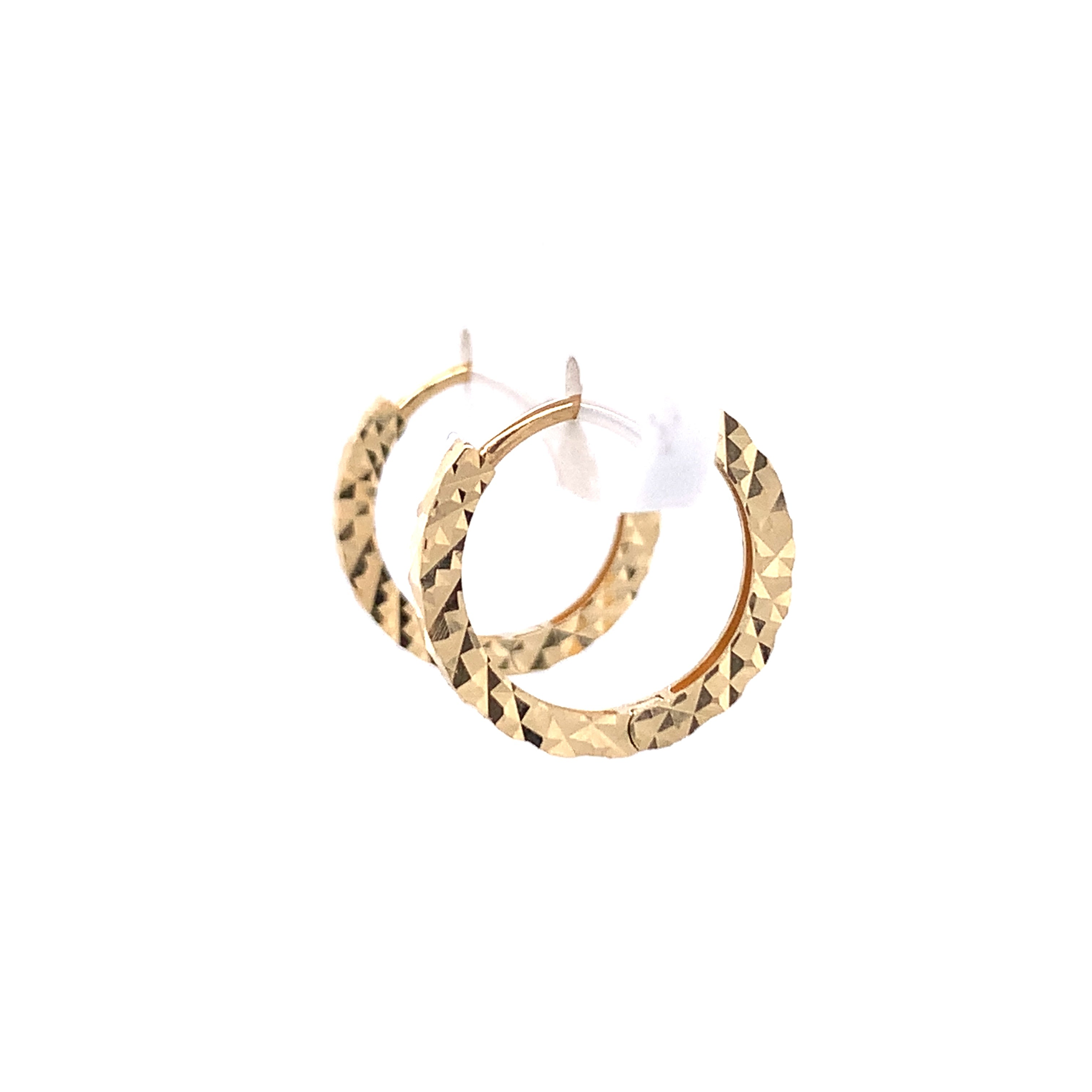 Geometric Hoop Earrings Small | Just Gold Jewellery Sydney