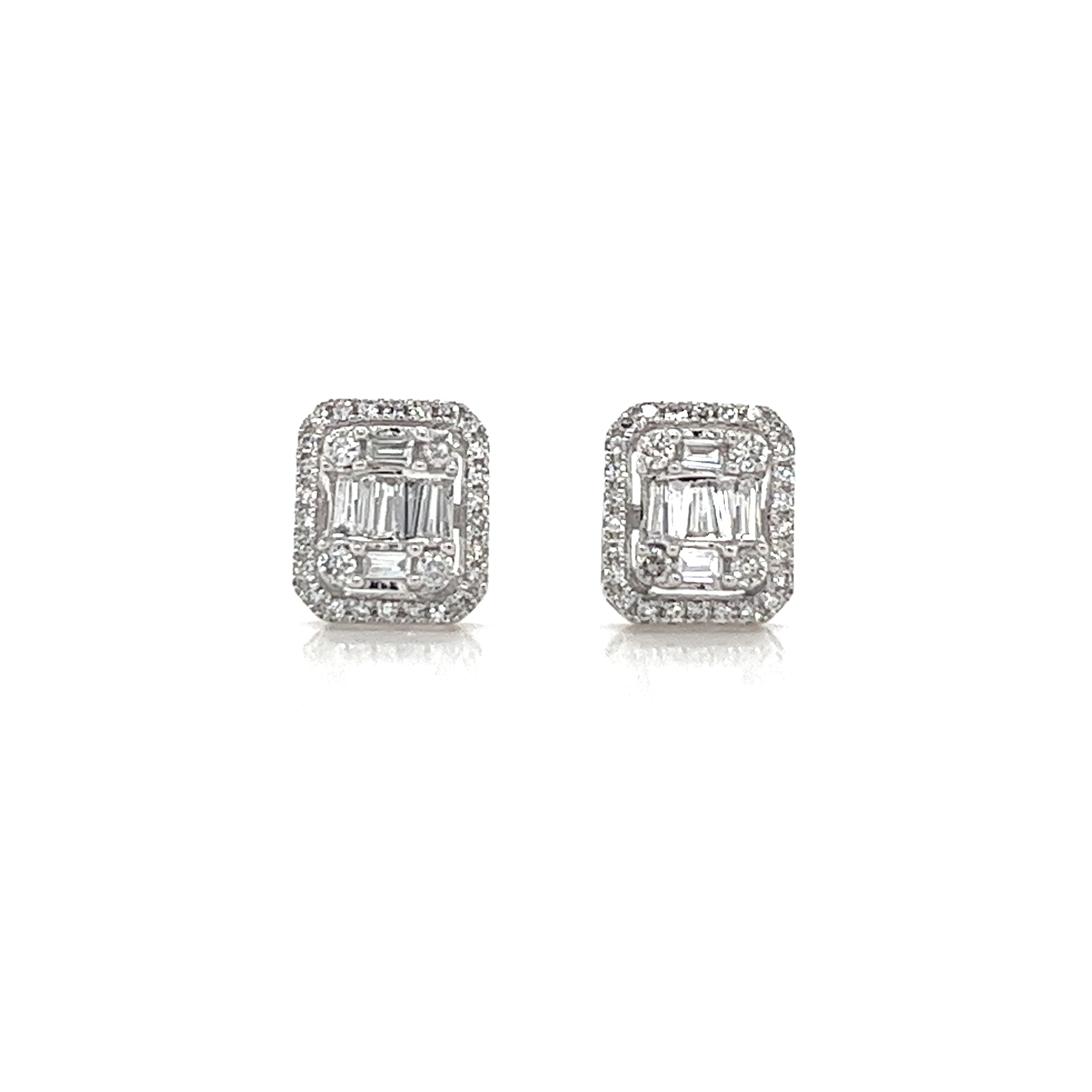 Halo Diamond Cluster Earring | Just Gold Jewellery Sydney